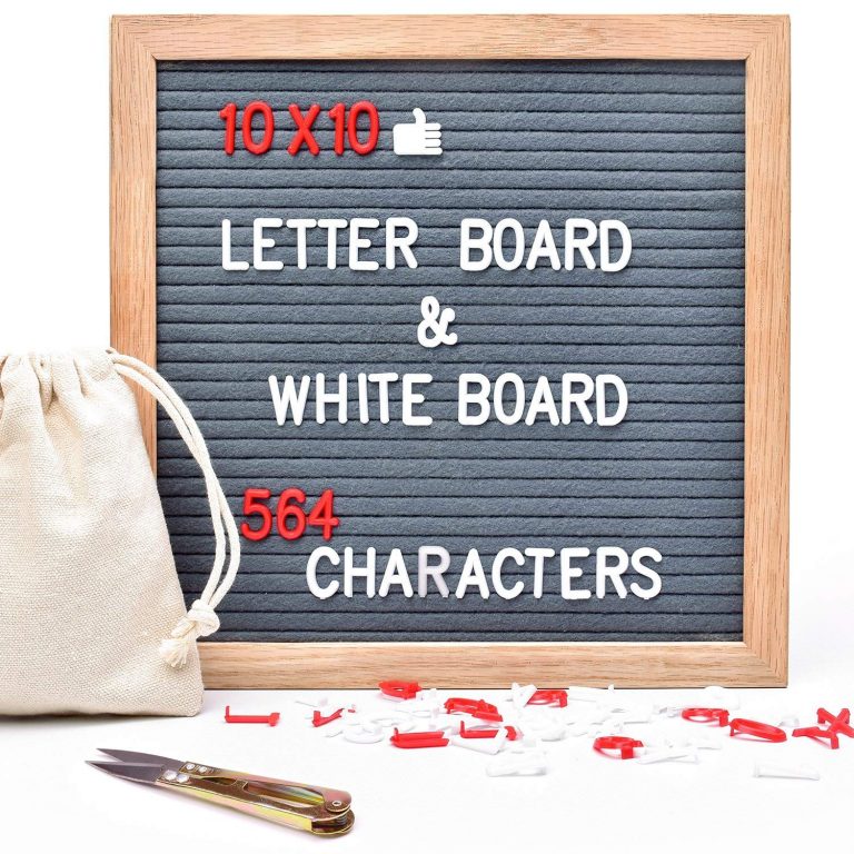 Letter Board 10×10 Inches Felt Letter Boards with Red, White and ...