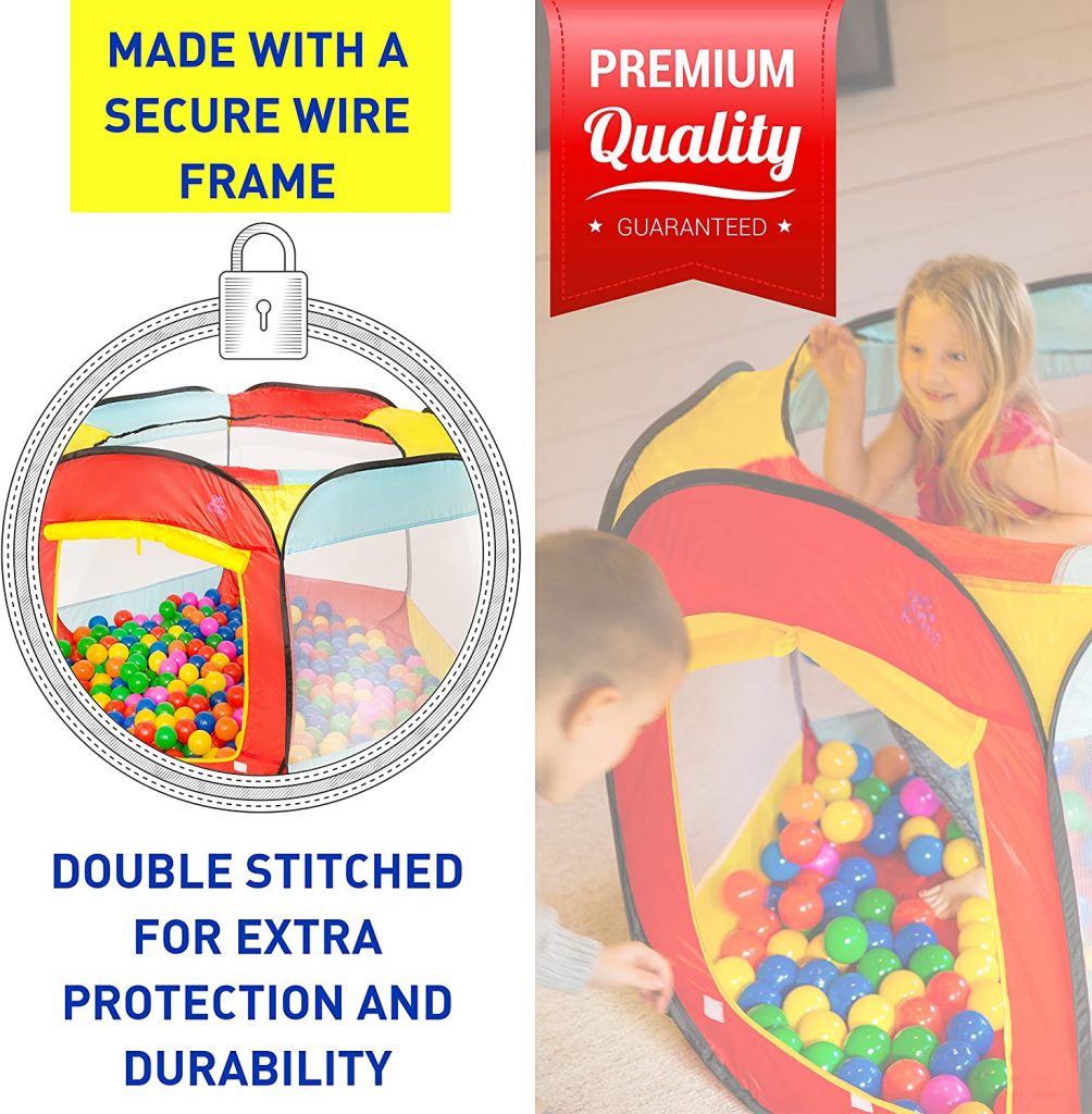 OsoFun Hexagon Pop Up Ball Pit With Carry Bag - InewTeck