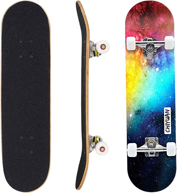 Skateboard 7 Layers Decks 31"x8" Pro Complete Skate Board Maple Wood ...