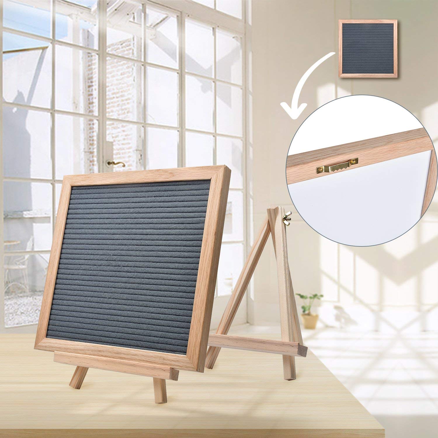 Letter Board 10x10 Inches Felt Letter Boards with Red, White and ...