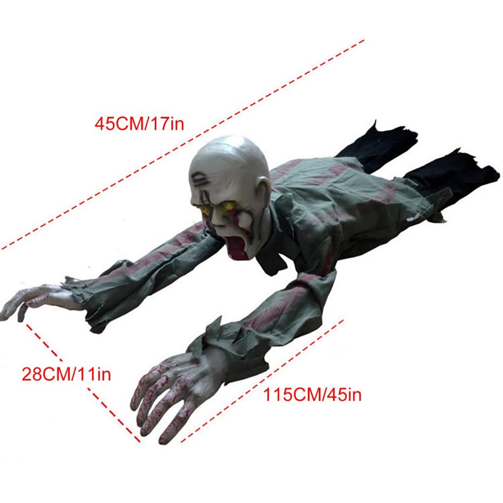 45" Crawling Human Zombie Ghost Prop Halloween Decorations - InewTeck