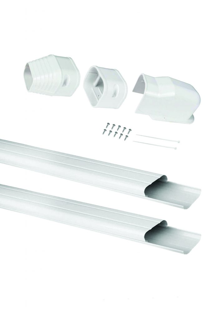 3 inch 7.5ft Air Conditioner Line Set Cover Kit, Decorative PVC Tubing ...