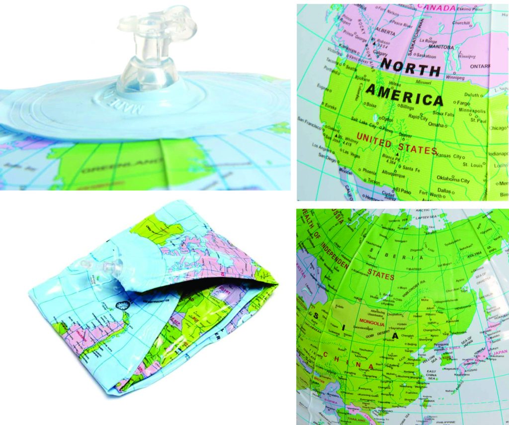 Inflatable World Globes 2 Pack, Beach Ball Inflatable Globe, 16 Inches ...